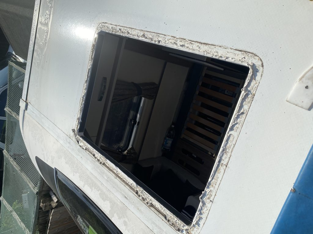 Damaged Roof Light – Onsite Caravan Services | Mobile Caravan Services